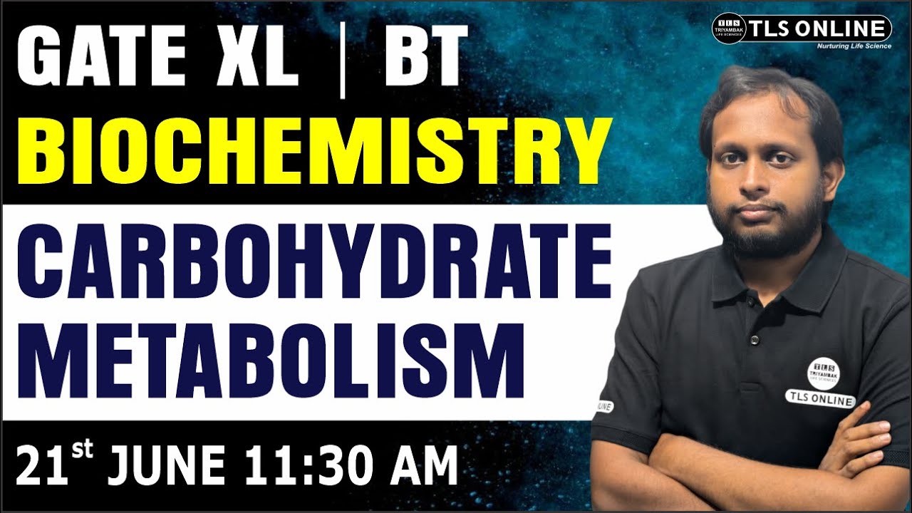 GATE XL | BT | BIOCHEMISTRY | Carbohydrate Metabolism | GATE 2026 | # ...