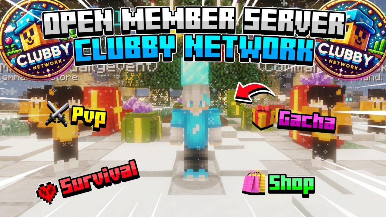 Open Member server Mcpe versi 1.21.50 official di CLUBBY NETWORK ...