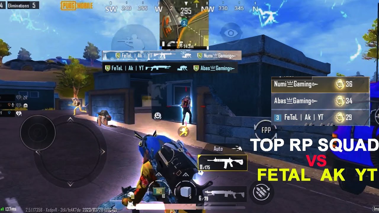 Top Rp Squad Vs Fetal Ak Yt full rush gameply 1v4 clutch - YouTube