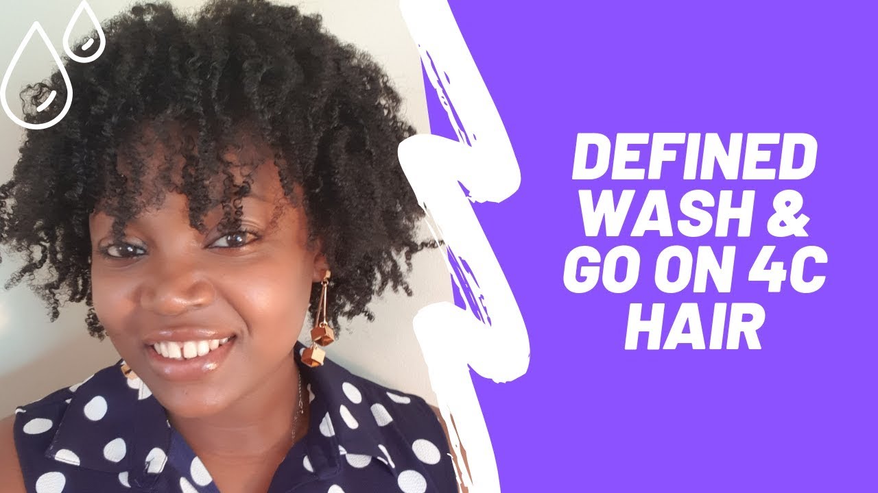 EASY WASH AND GO STYLE FOR 4C NATURAL HAIR - YouTube