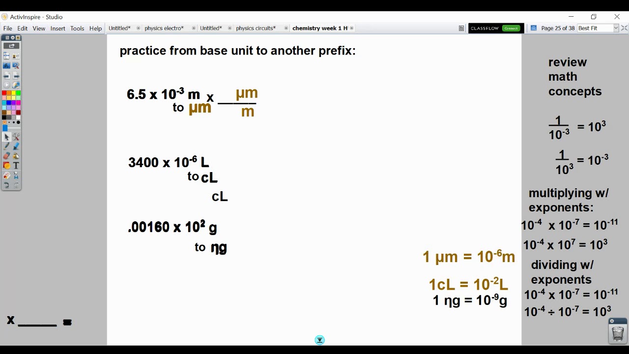 SH chemistry video 3 Scientific prefixes and Unit conversions - YouTube