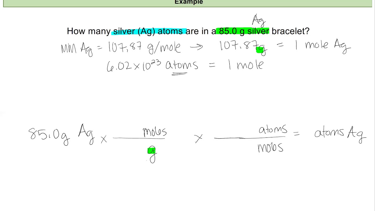 Chem 121 Example 5 D The Mole - YouTube