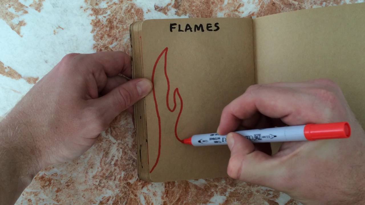 How to Draw Flames - YouTube