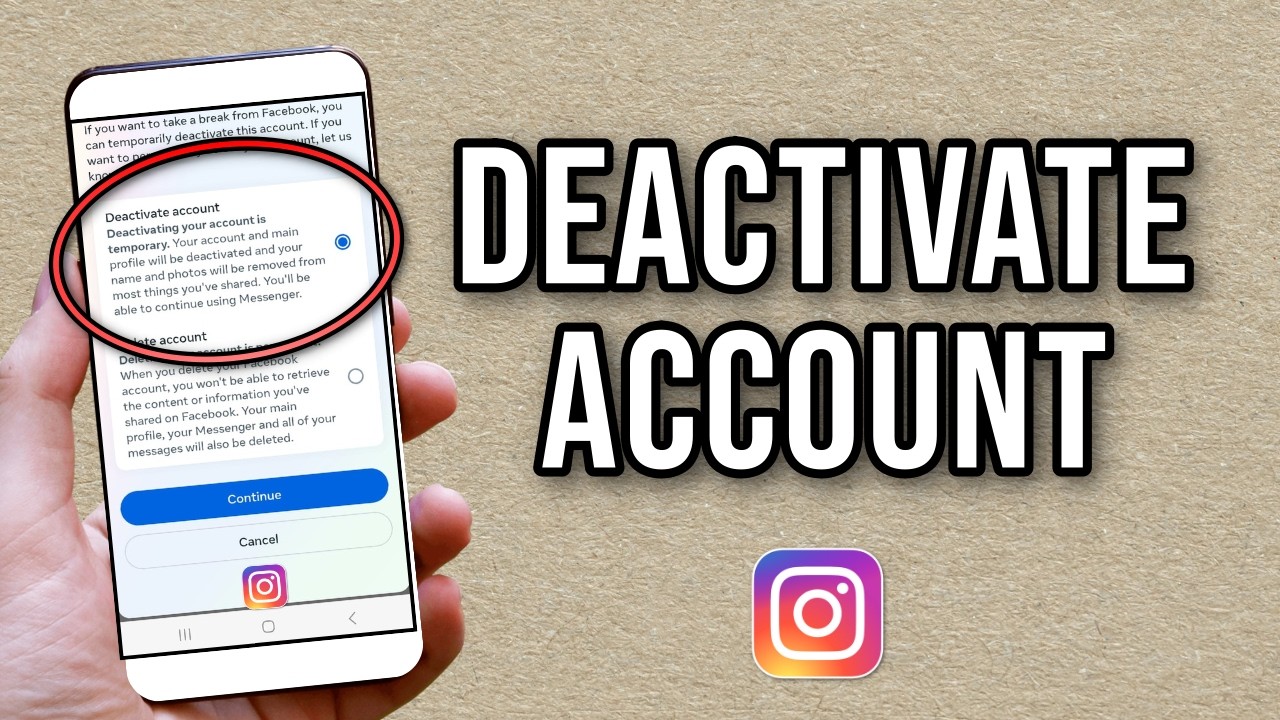 HOW TO DEACTIVATE YOUR INSTAGRAM ACCOUNT (FULL GUIDE) - YouTube