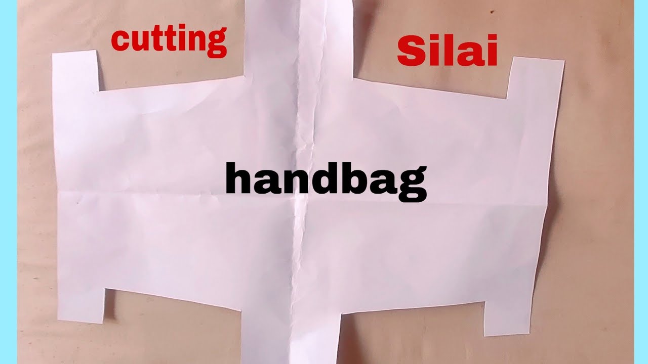 Easy handbag cutting stitching with free pattern - YouTube