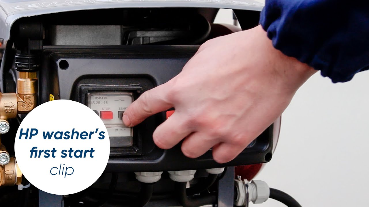 Hp washer installation - Hp washer's first start - YouTube