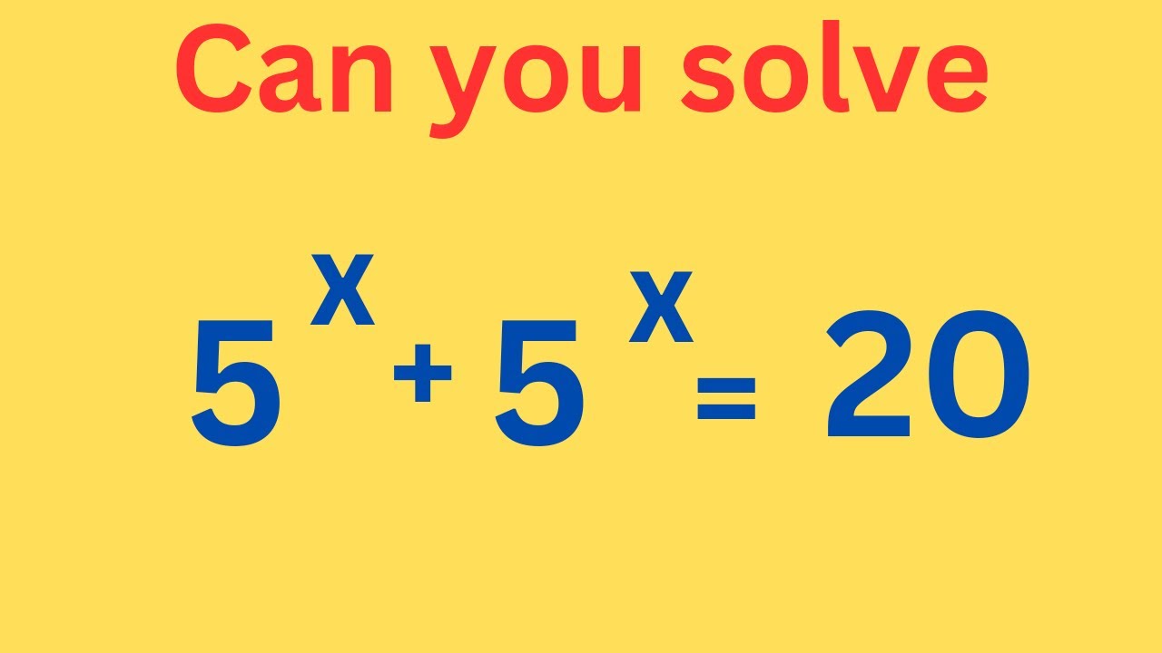 A Nice Olympiad Algebra Equation || Find the value of X || - YouTube