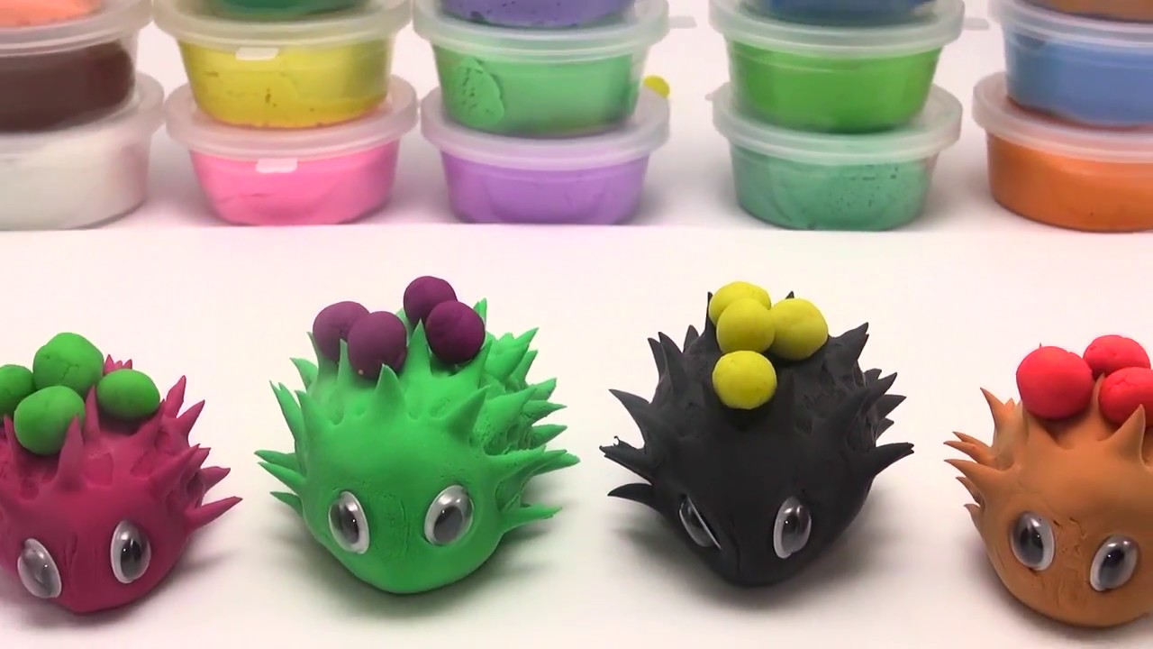 How to make a hedgehog from PlayDoh. Learning English colors - YouTube