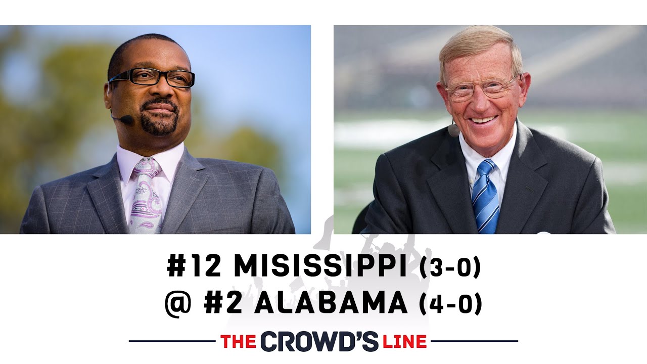 NCAAF #12 Mississippi @ #2 Alabama Coach Holtz And Mark May Football ...