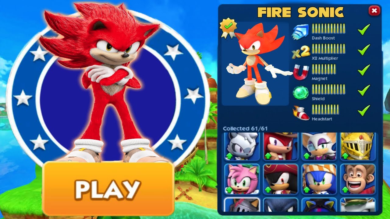 Sonic Dash - Fire Sonic New Character Unlocked and Fully Upgraded ...