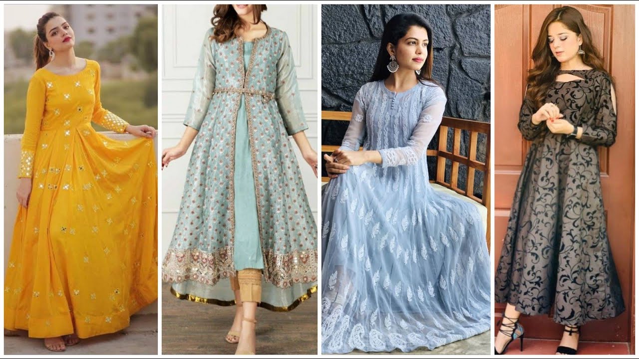 Chiffon Linen Long Frocks Designe For Girls'and Women's - YouTube