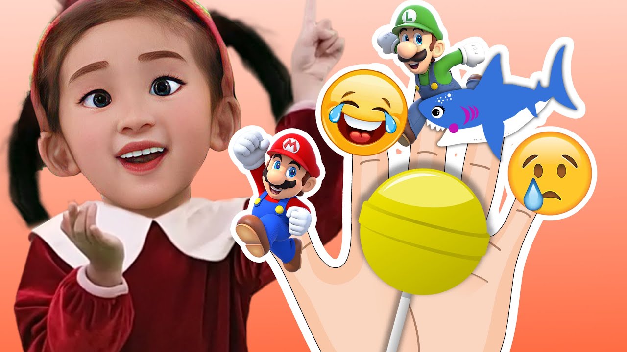 Emoji Shark + Super Mario Finger Family | Nursery Rhymes | DoReMi Kids ...