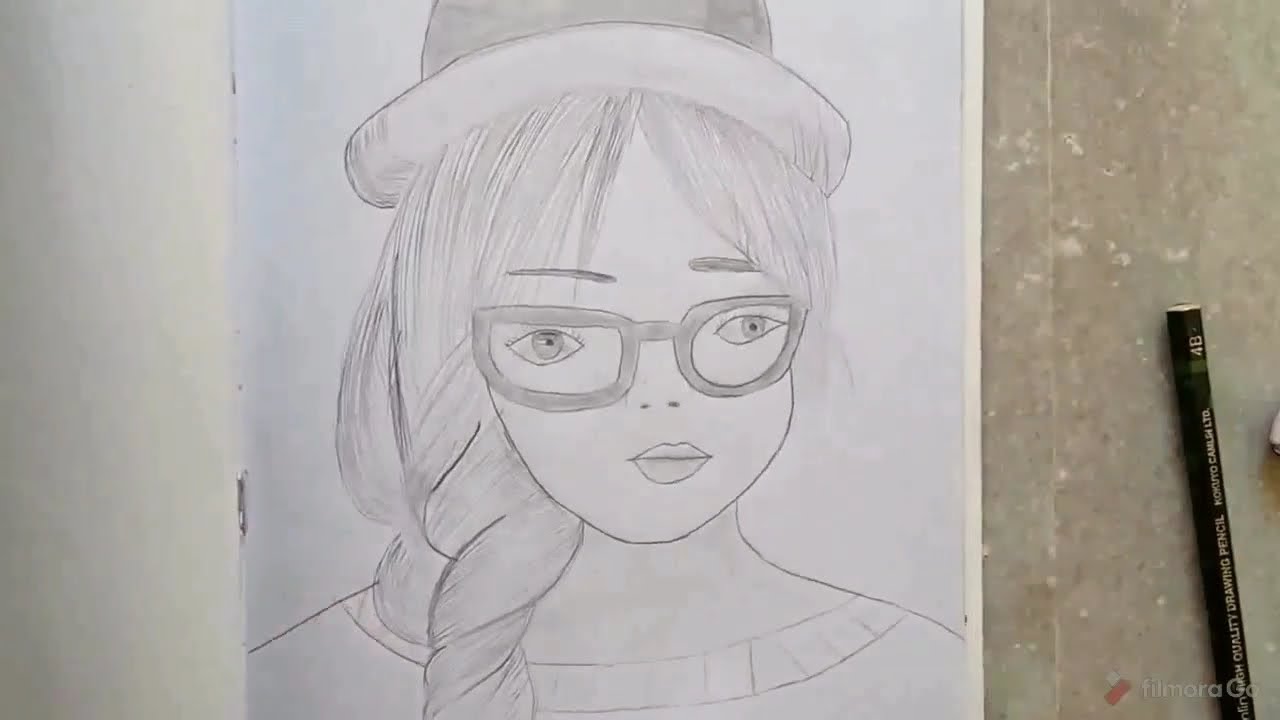 How to draw a cute amine girl ️ - YouTube