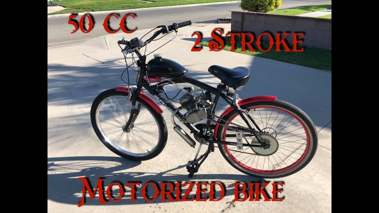 My first ride on a 2 Stroke Motorized Bike in my Neighborhood - YouTube