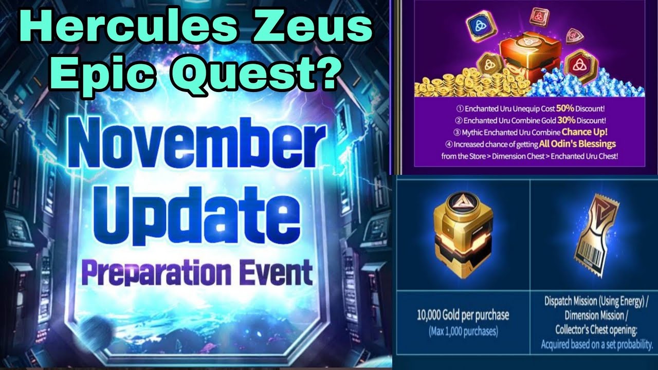 Hercules Zeus Epic Quest? November 2025 Preparation Event Full Details ...