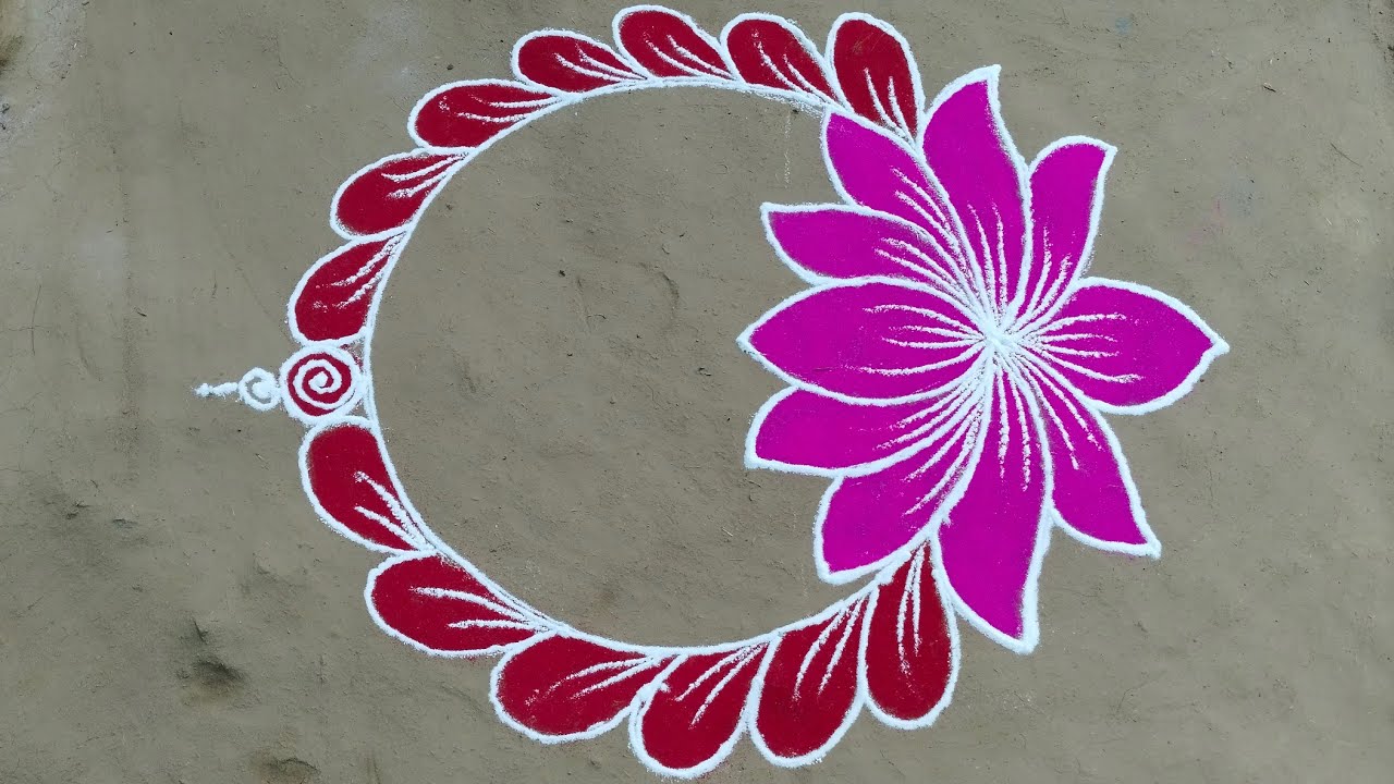 2024 New Year Special Flower Rangoli 🌹 New Year Rangoli Designs 🌹 New ...