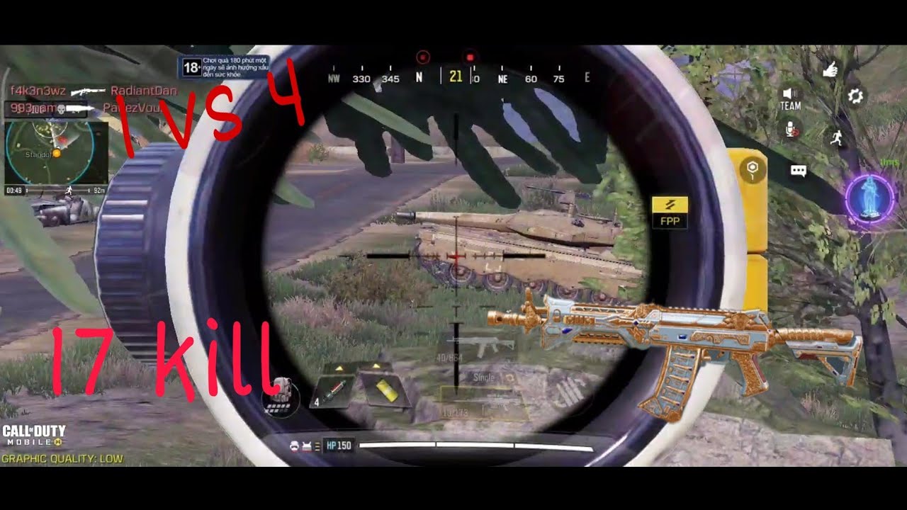 CODM : Noob guy solo vs squad. Try hard day 4 #4 ( tui chấp cả xe tank luôn mà ) - YouTube