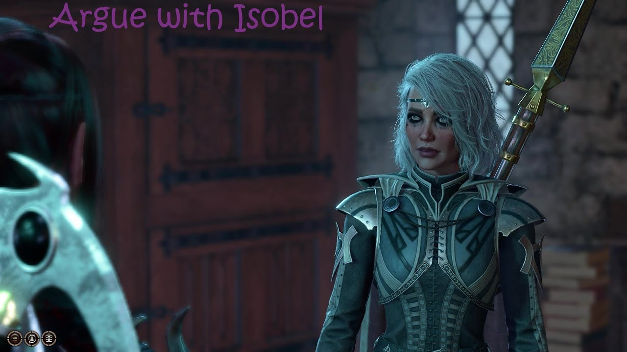 Baldur's Gate 3 - Argue with Isobel [Sharran Shadowheart] - YouTube