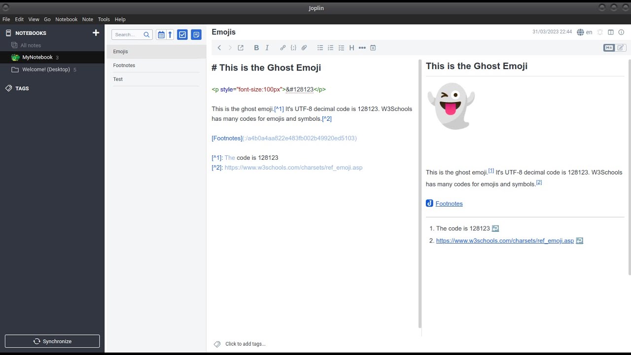 Create Links To Other Notes In A Joplin Notebook - YouTube