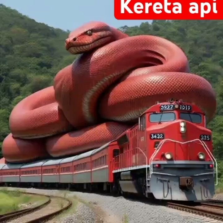 Kereta Api Merah & Ular#shorts #short #viralvideos #trending #heriadi # ...