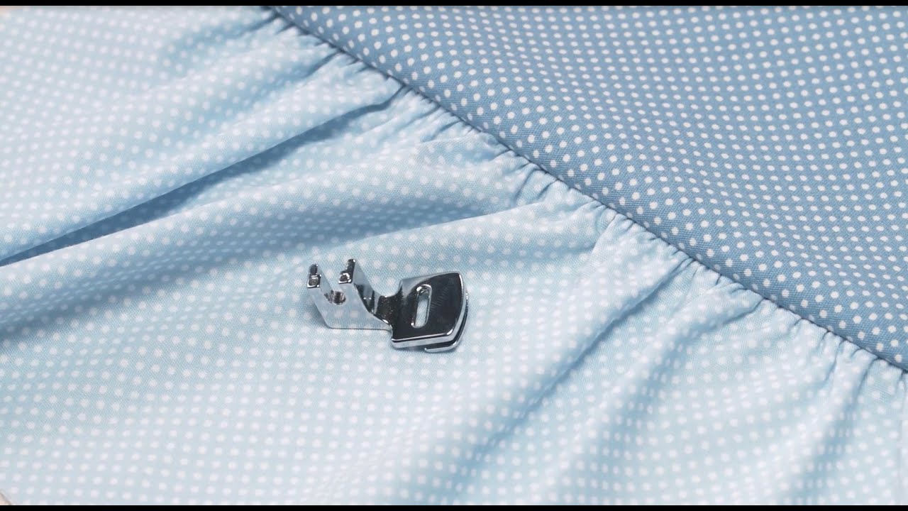 NECCHI Sewing Machine Presser Foot Tutorial:Gathering Foot - YouTube