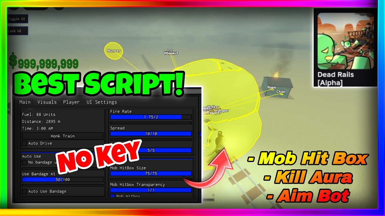 *OP* Dead Rails Script Pastebin 2025 - No Key - Mobs HitBox Extender ...