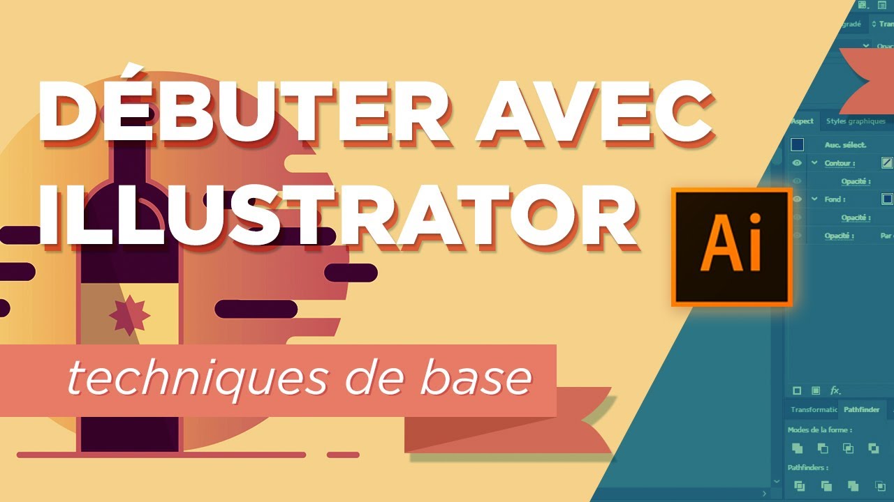 Techniques de base pour débuter avec ILLUSTRATOR CC - YouTube