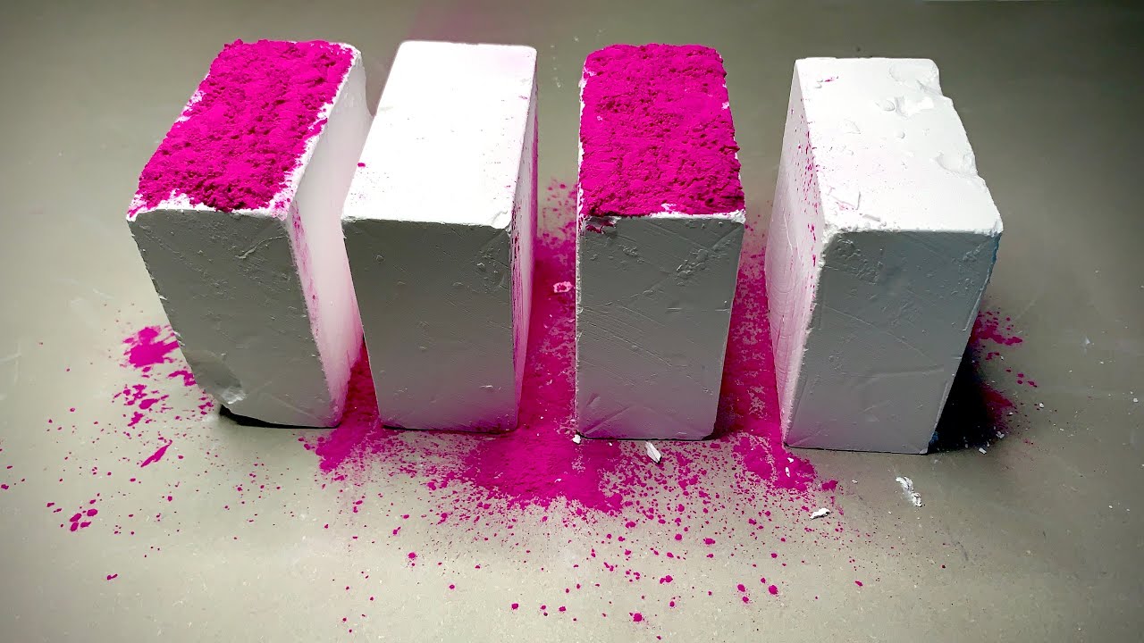 Satisfying Pink Powder Gym Chalk Crumble ASMR | Gholibn Gym Chalk ...