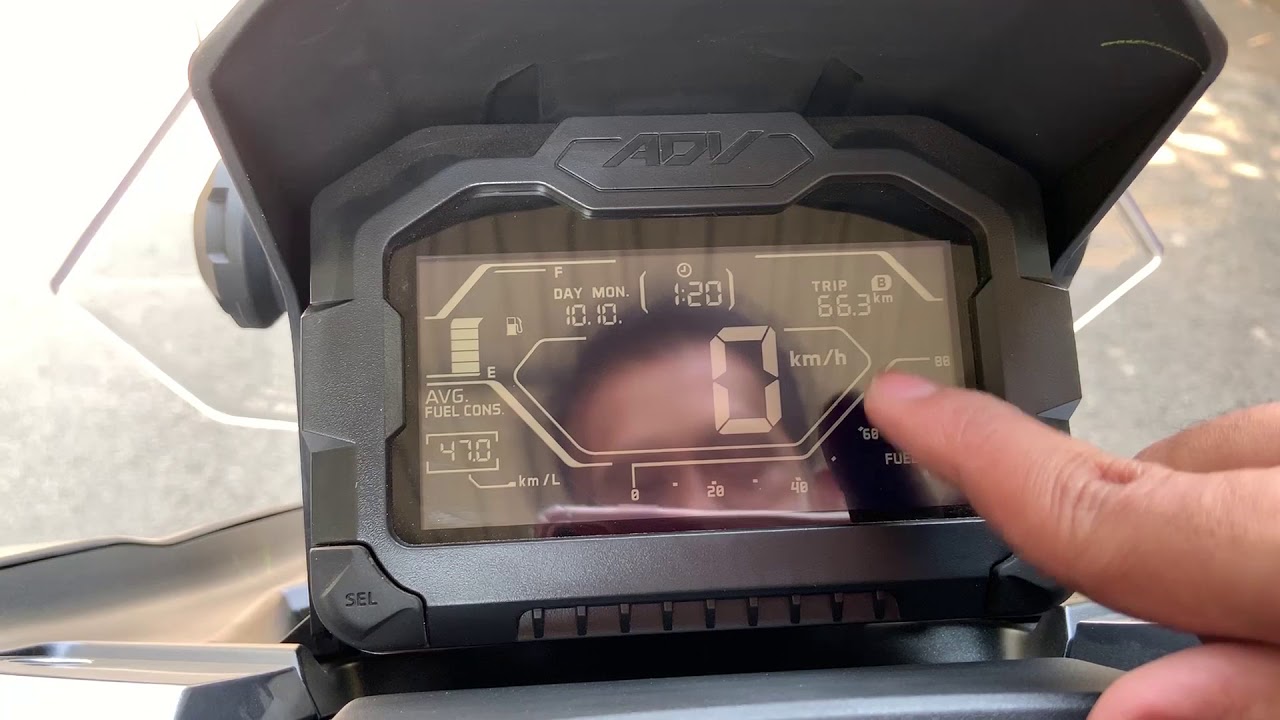 CARA UBAH GANTI SETTING JAM TANGGAL CAHAYA SPEEDOMETER HONDA ADV 150 ...