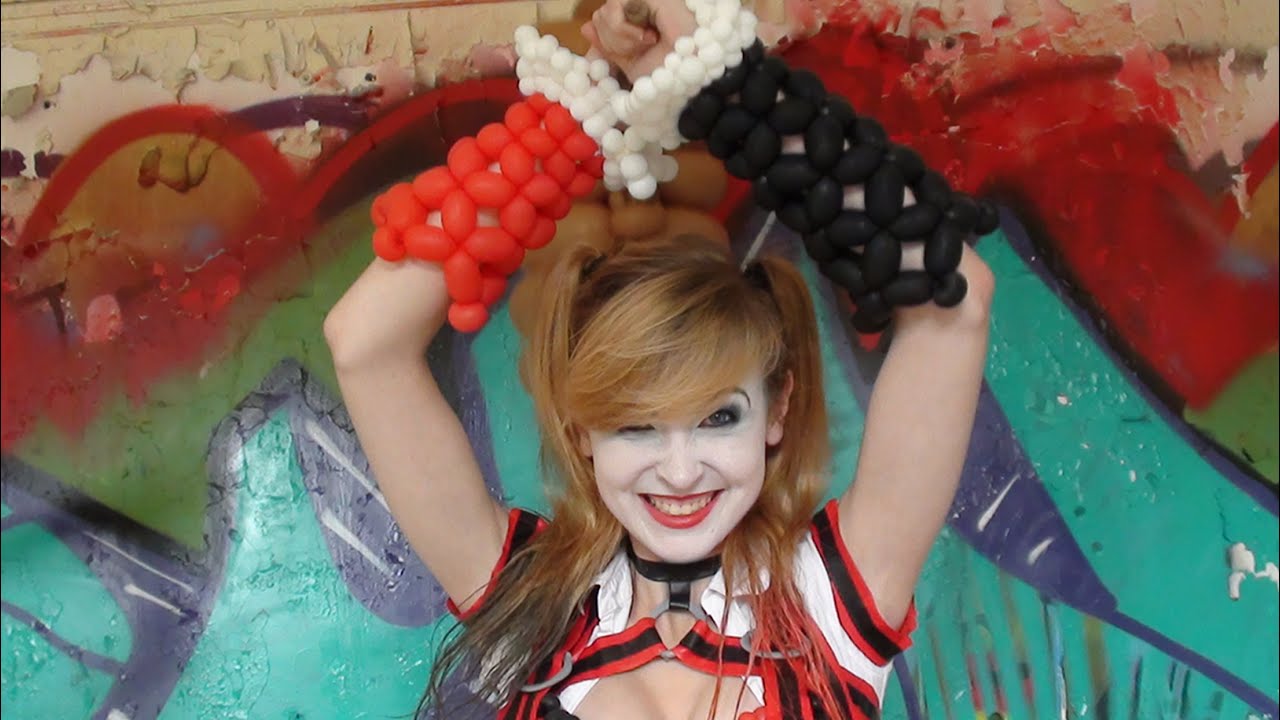 Harley Quinn Balloon Cosplay - Present for Batman - YouTube