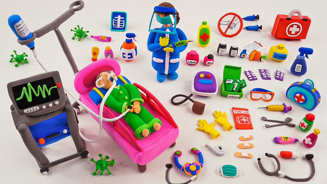 DIY How to Make Polymer Clay Miniature Doctor Set | DIY Easy Polymer ...