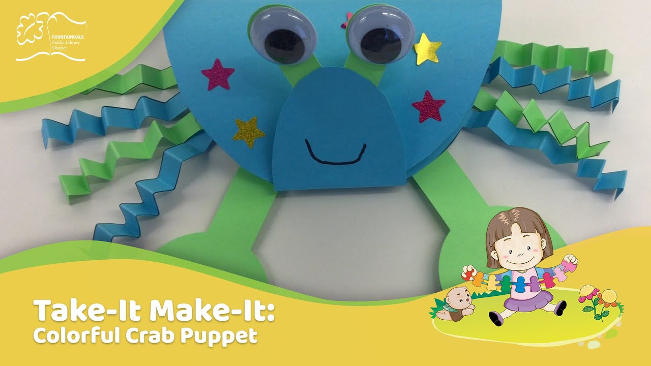 Take-It Make-It: Colorful Crab Puppet - YouTube