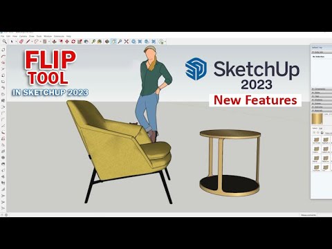 How to Use New FLIP TOOL in SketchUp 2023 #sketchup2023 New features ...