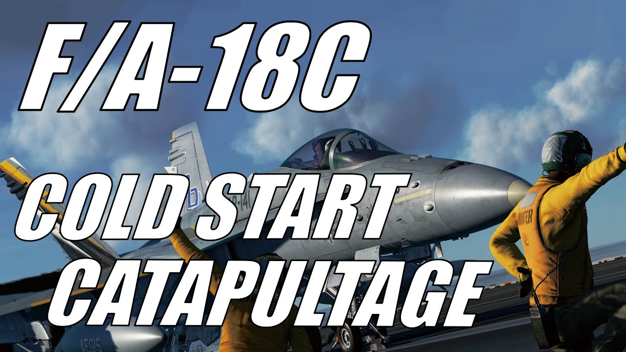 Tuto DCS Cold Start et Catapultage depuis un Porte Avions en F/A-18C (Supercarrier) - YouTube