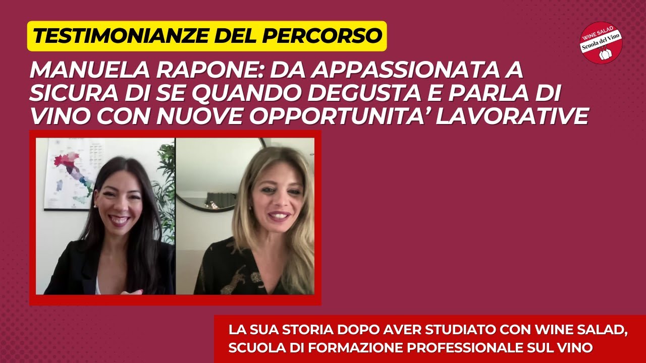 Testimonianza Percorso Sommelier Degustatore: Manuela Rapone - YouTube