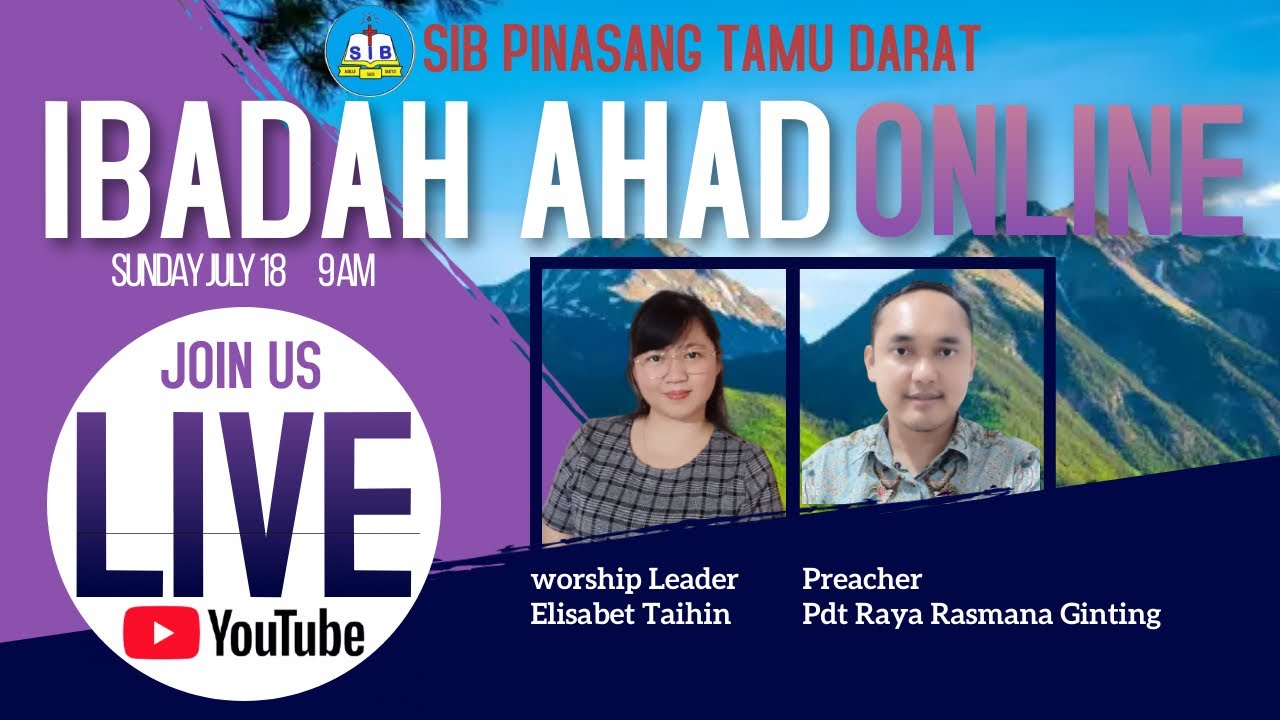 IBADAH AHAD ONLINE SIB PTD | 18 Julai 2021 - YouTube
