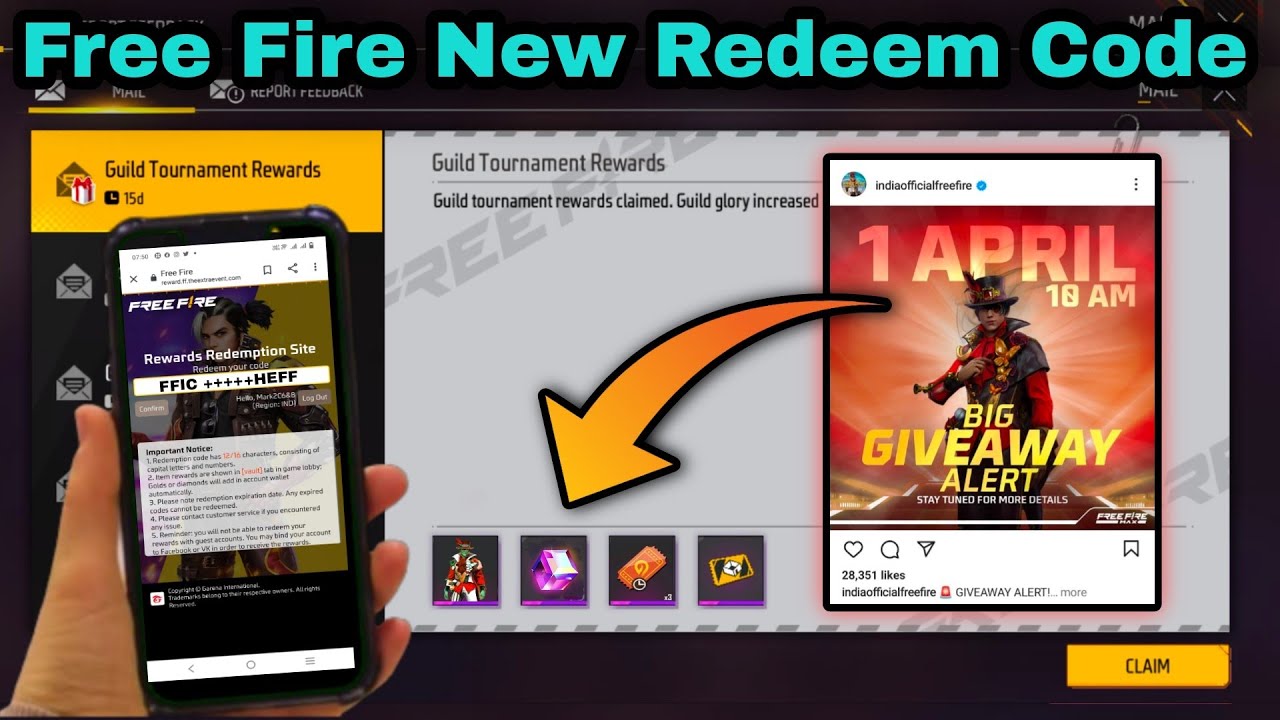 Free Fire New Redeem code जल्दी देखो 😲🤩| New Redeem code | FF New Redeem code 2023 | FF New ...
