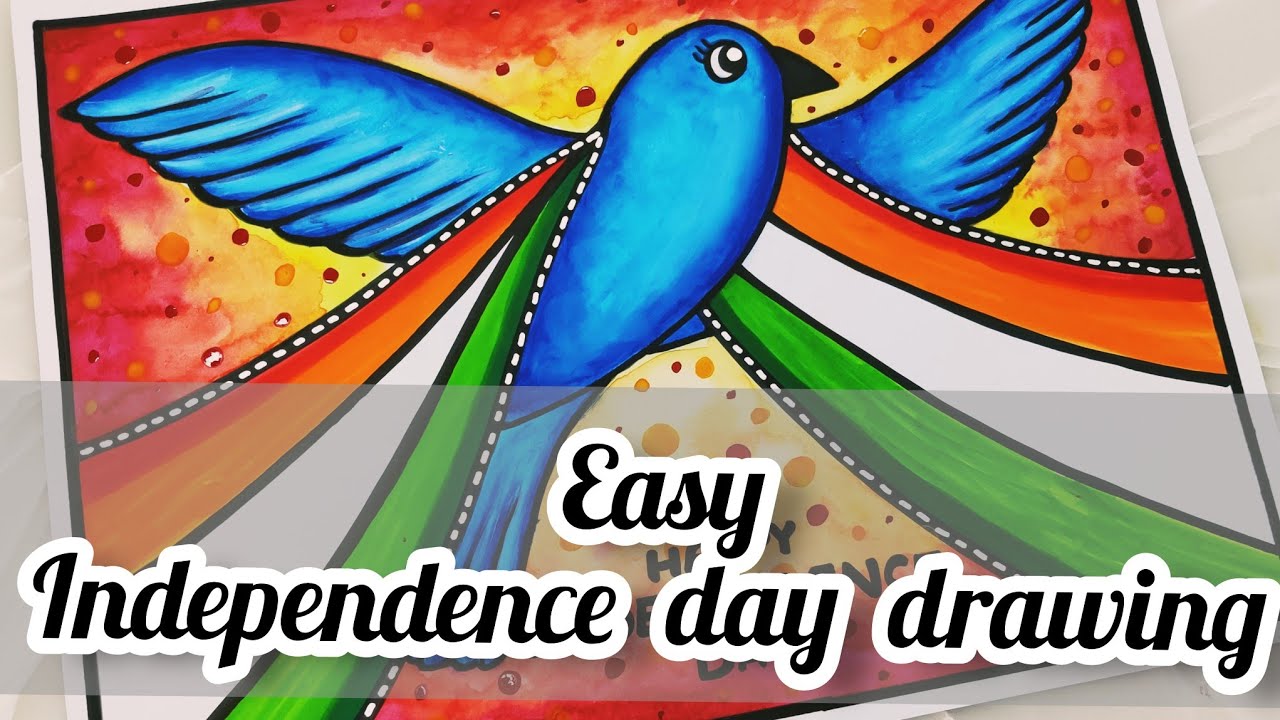 Independence Day Drawing Easy Steps / Independence Day Drawing For ...