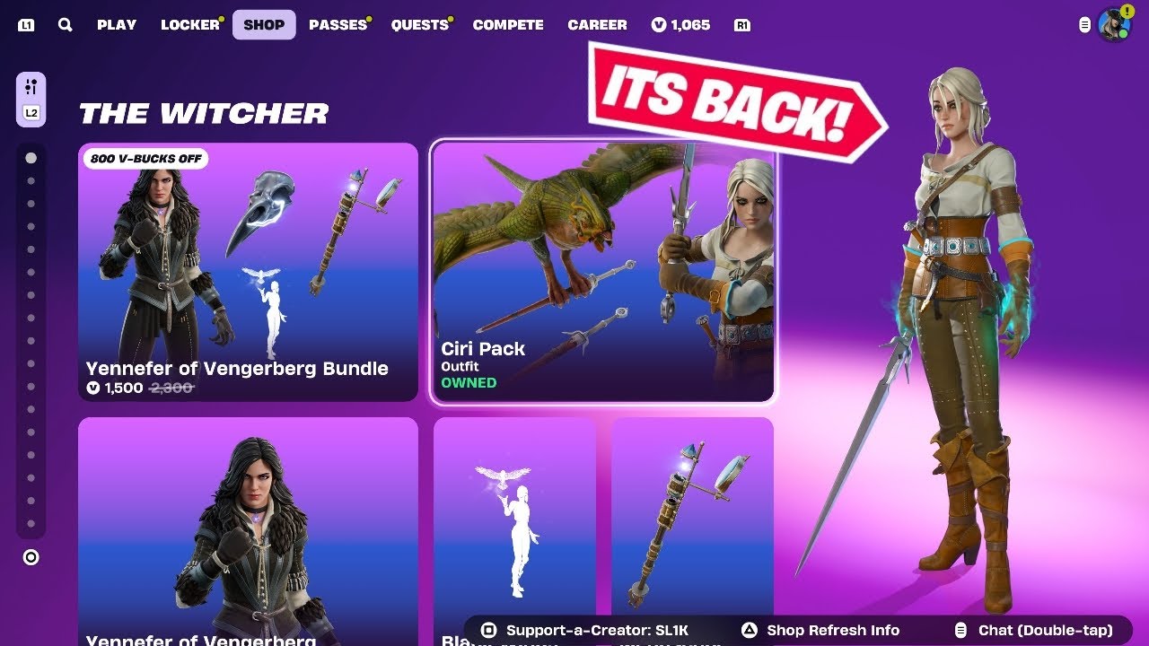 THE WITCHER SKINS ARE BACK! Fortnite Item Shop [March 6th, 2025] - YouTube