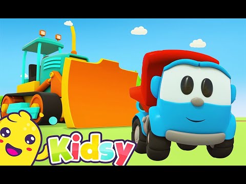 🥳Leo the Truck - The Bulldozer(Vehicles and Cars) KIDSY | Happy ...