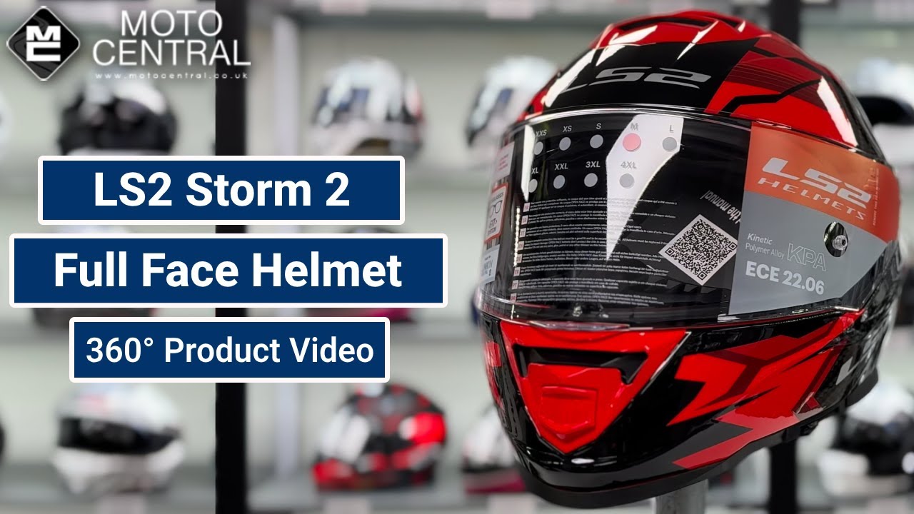 LS2 Storm 2 Tracker Black / Red Full Face Motorcycle Helmet - YouTube