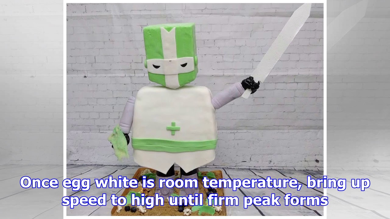 How to make a stand-up 3d castle crasher knight cake - YouTube