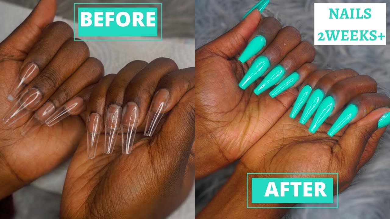 HOW I DO MY NAILS AT HOME NO ACRYLIC - YouTube