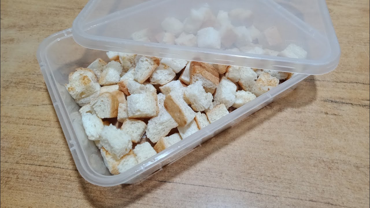 How to make Toast Bread Cubes #toast #toastbread #toastbreadcubes - YouTube