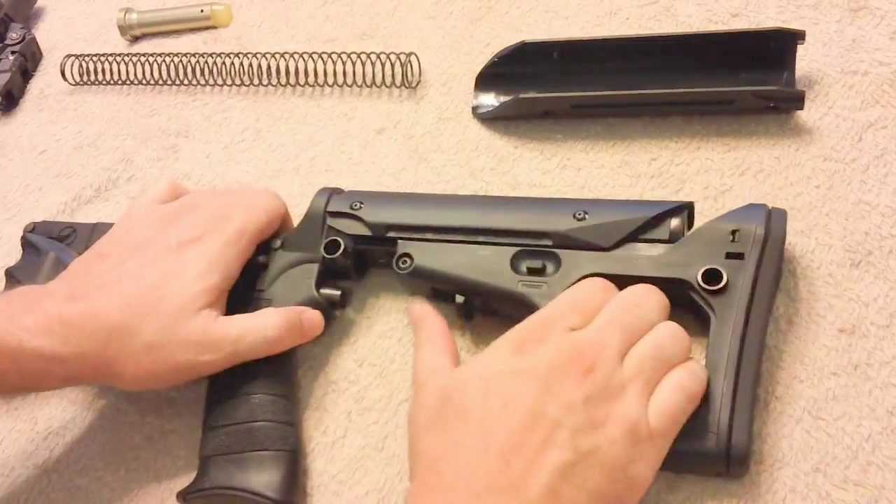 Magpul UBR Stock install on an AR-15 SBR for educational purposes - YouTube