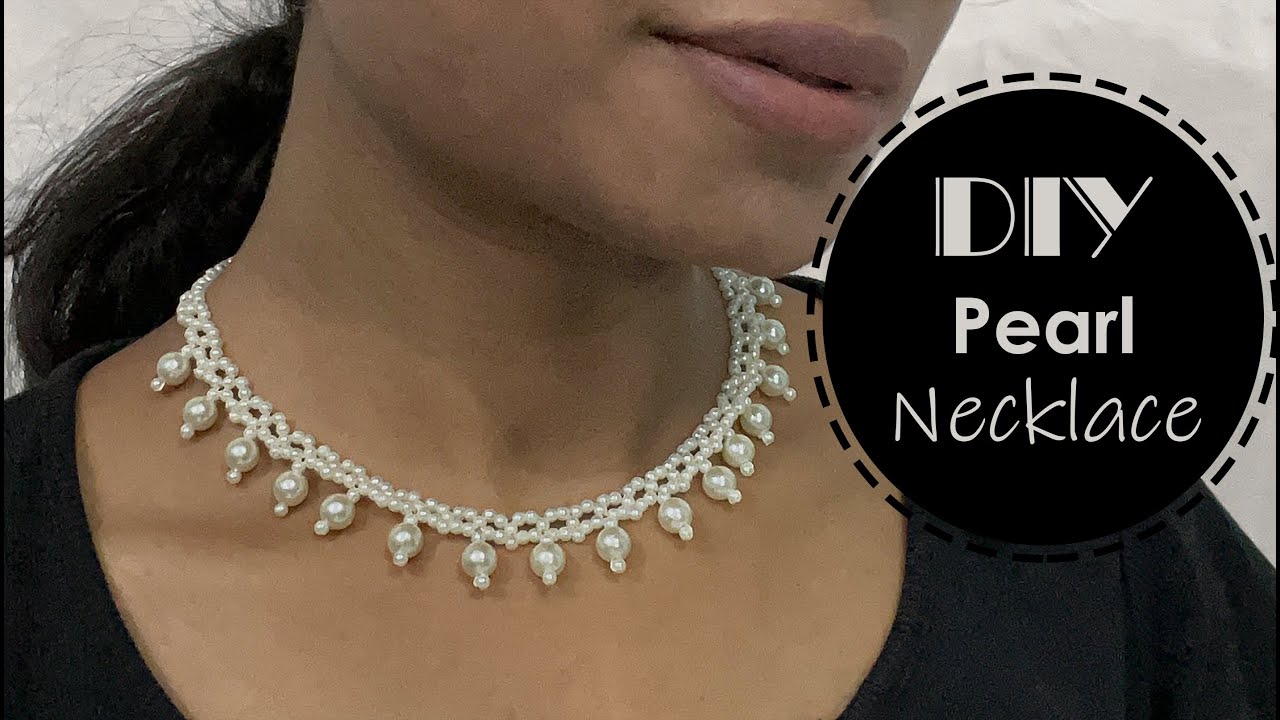 DIY Pearl Necklace | Pearl Jewelry | DIY Beaded Necklace - YouTube