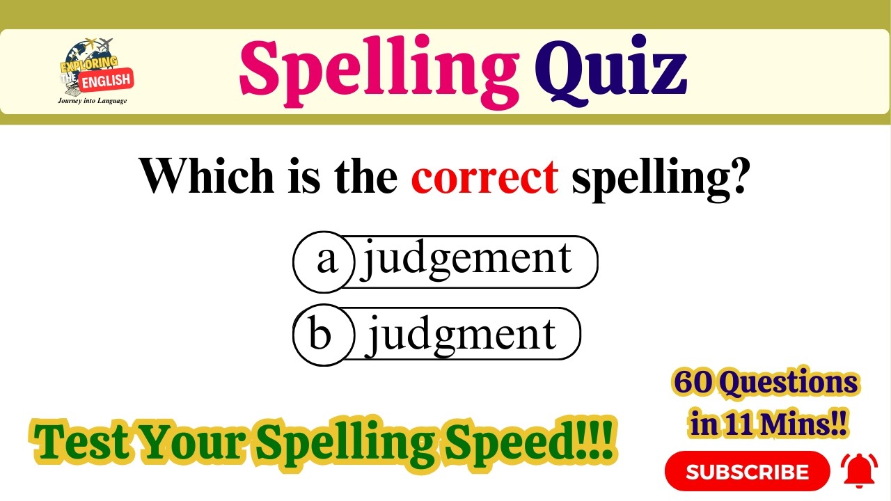 Speed Spelling Challenge: 60 Words in 11 Minutes! - YouTube