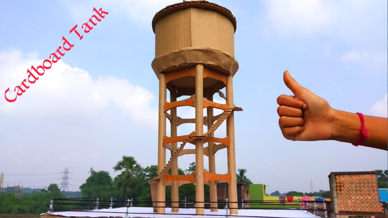 Cardboard Water Tank / Beautiful Water Supply tank using wastage carton ...