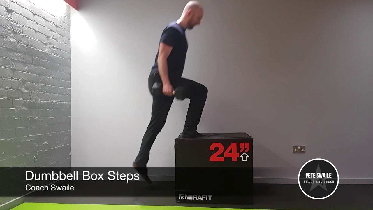 Dumbbell Box Steps - YouTube