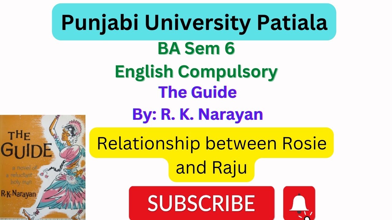 #BA sem 6 Relationship between Rosie and Raju.The Guide. R. K. Narayan ...